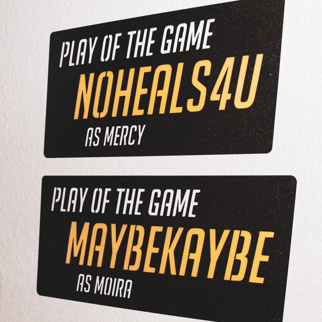 Overwatch 2 play of the Game Sign, Vinyl Backing, Custom Gaming Signs ...