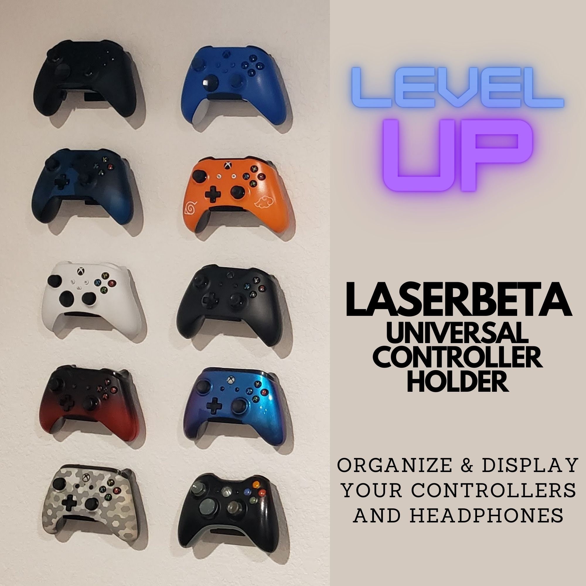 Wall-mounted Metal Controller Holder | Video Game Steel Controller and ...