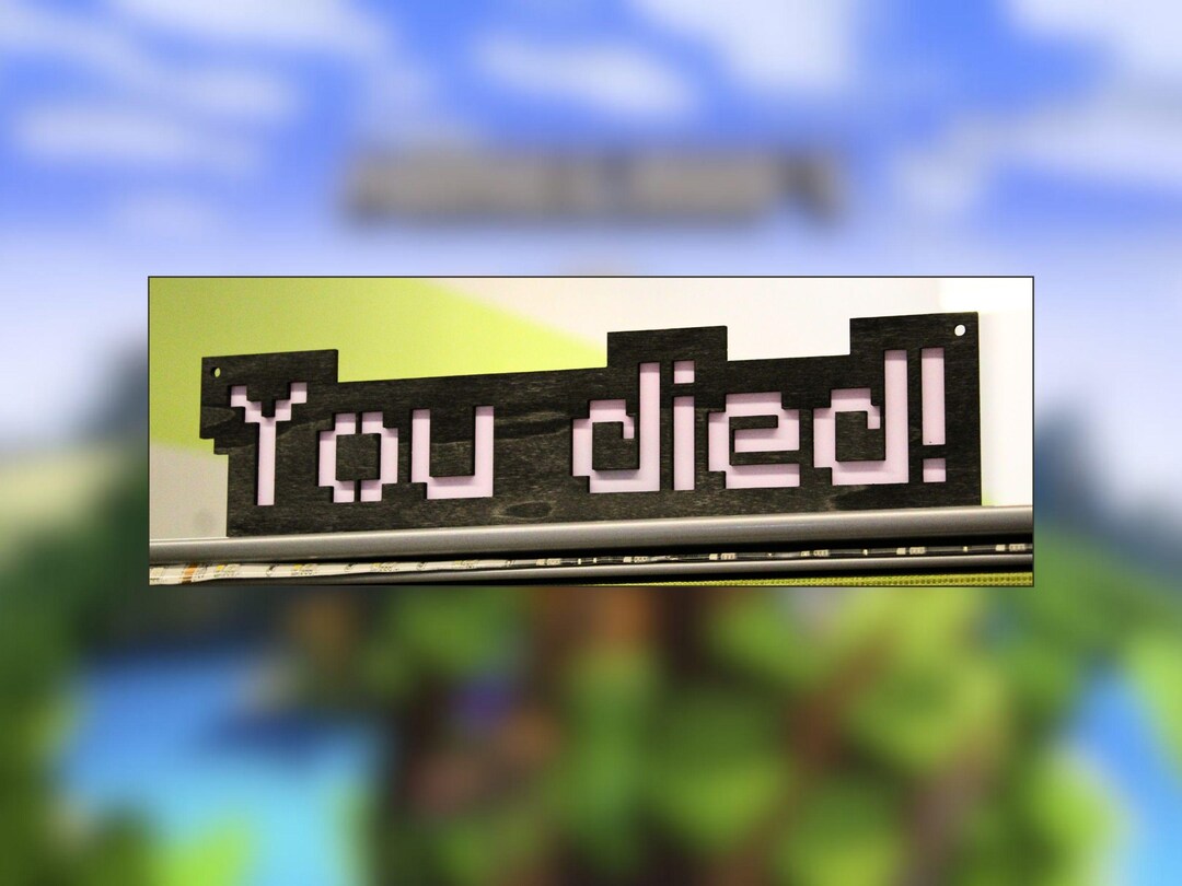 YOU DIED Sign - Etsy