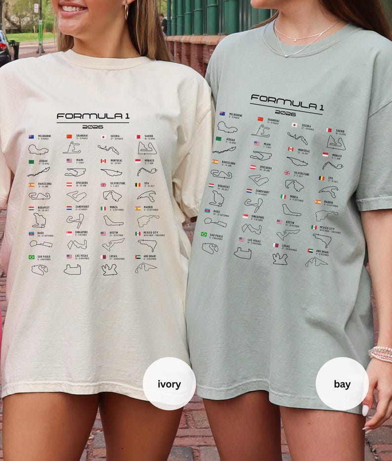 Formula 1 2026 Season Shirt, Race Weekend Formula 1, Circuit Merch, F1 ...