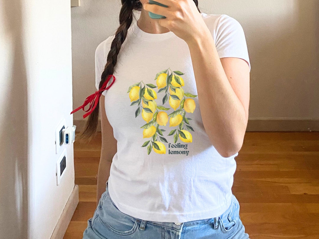Feeling Lemony Baby Tee Lemon Graphic Tee 90s Thanksgiving ...