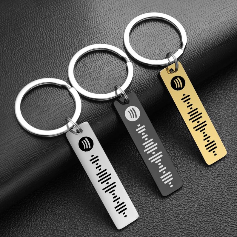 Spotify Code Keychains Customized Music Keyrings Scannable Song Name ...