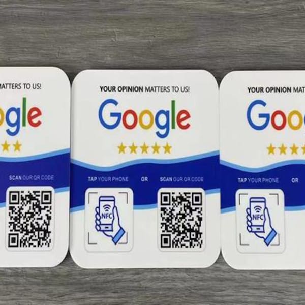Custom Google Review Sign Nfc Stand Display and Qr Code - Etsy UK