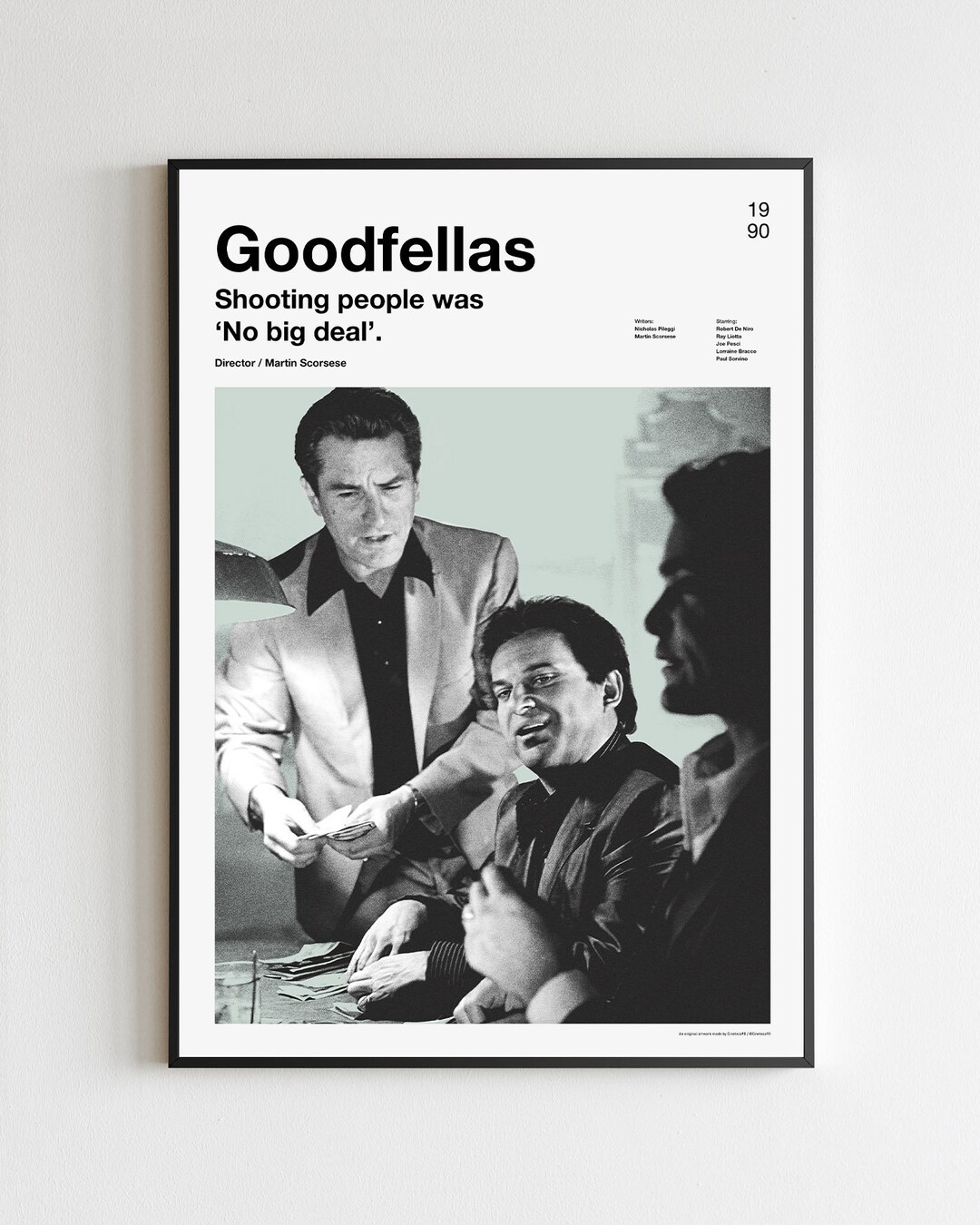 Goodfellas / Martin Scorsese / Digital Download Minimalist Movie Poster ...
