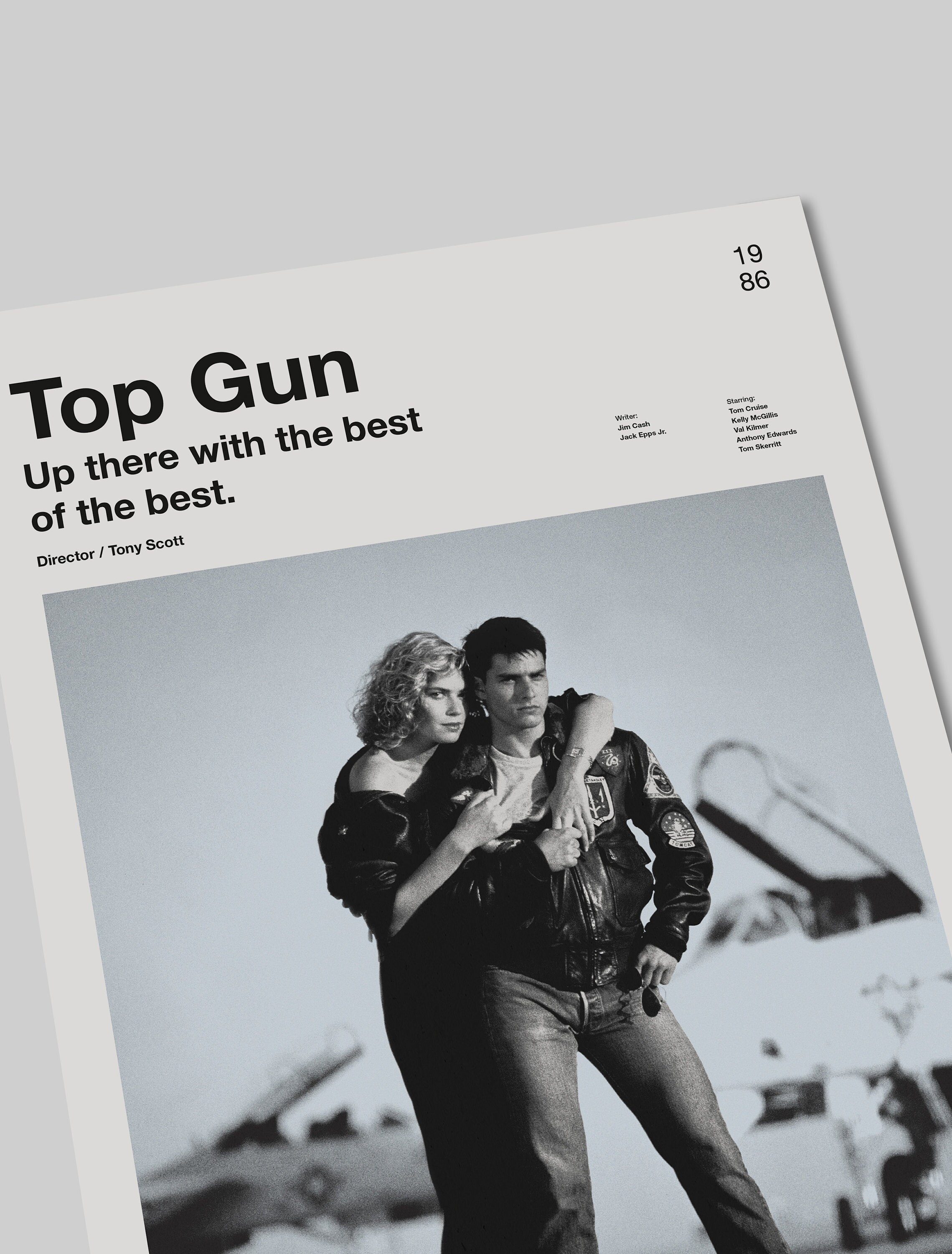 Top Gun / Tony Scott / Digital Download Minimalist Movie Poster a4/a3 ...