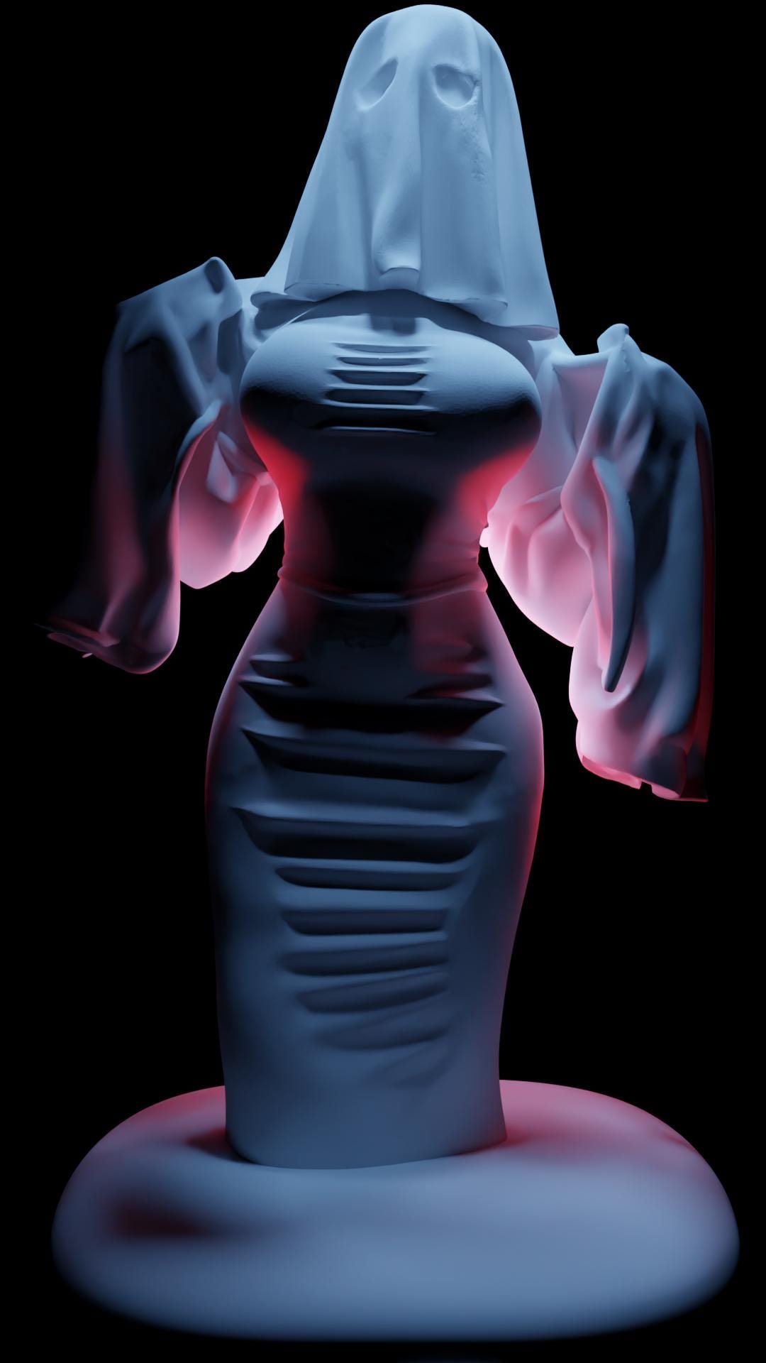 Halloween Ghost Girl 3D Print – Sexy Spooky Figure With Big Boobs for Halloween & Decoration ...