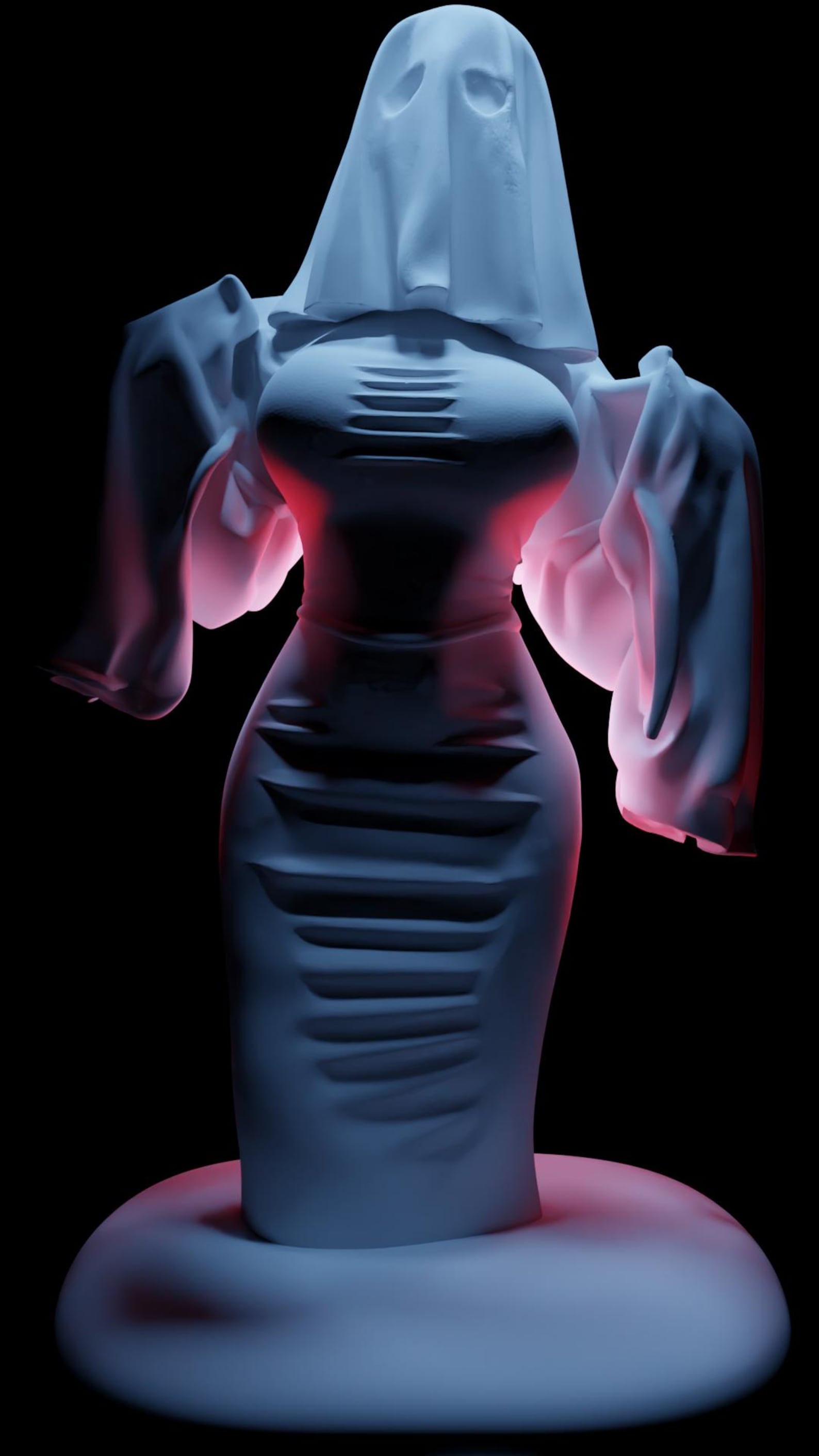 Halloween Ghost Girl 3D Print – Sexy Spooky Figure With Big Boobs for Halloween & Decoration ...