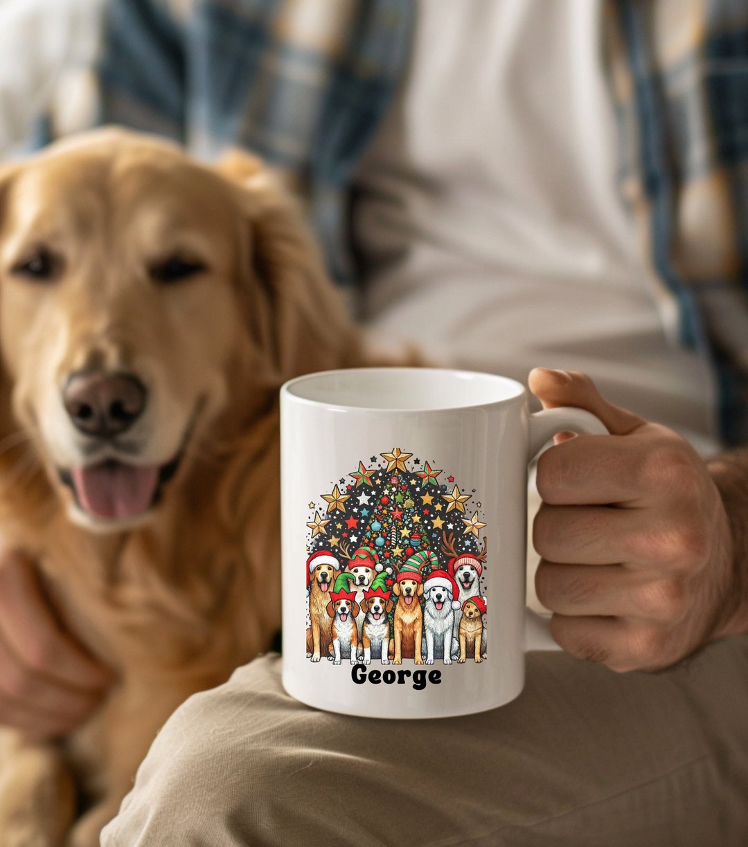 Christmas-themed Ceramic Mugs for Gifts Set of 2 Coffee Mugs ...