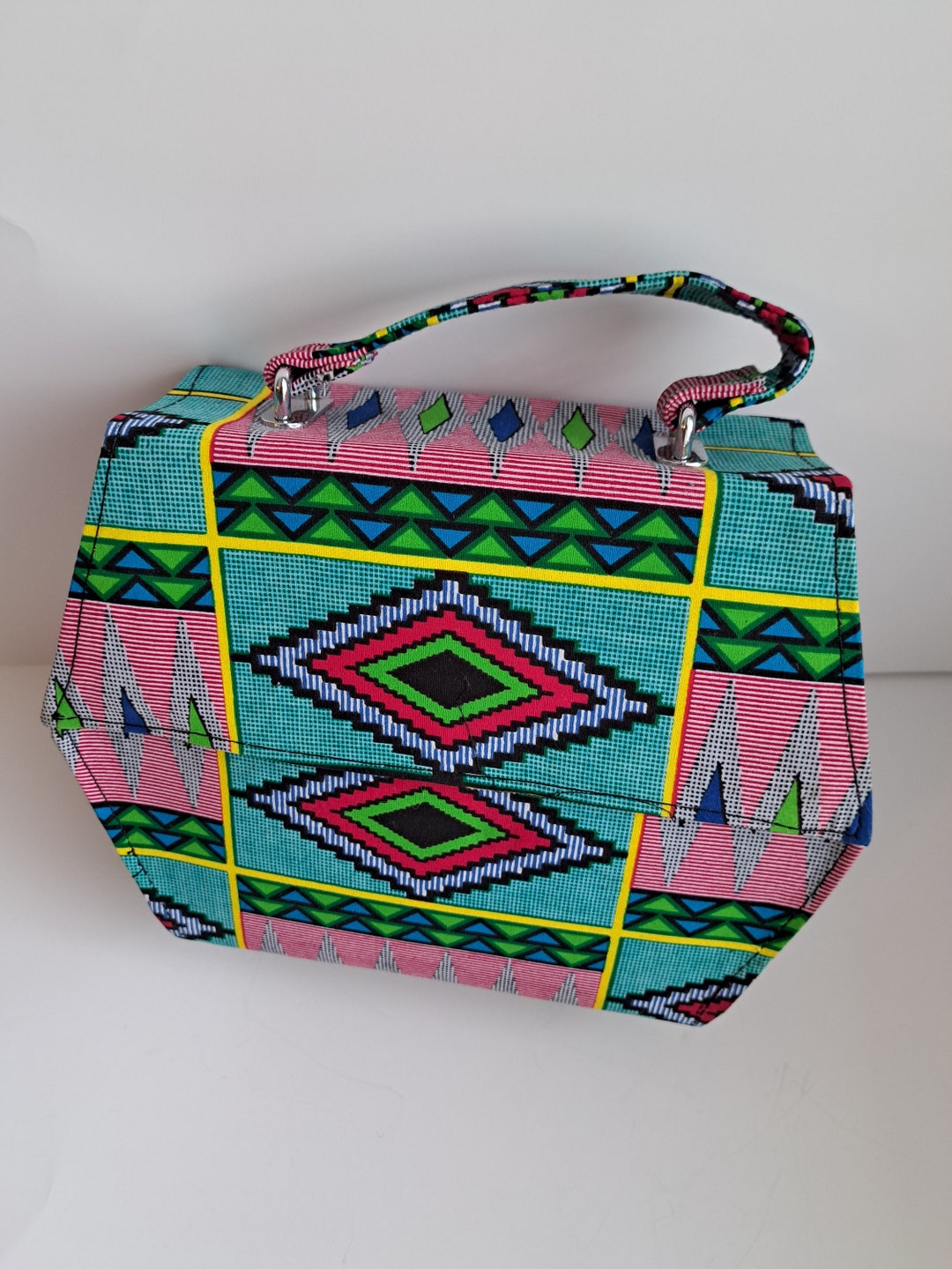 African Ankara Aso Oke Print Handbag - Etsy