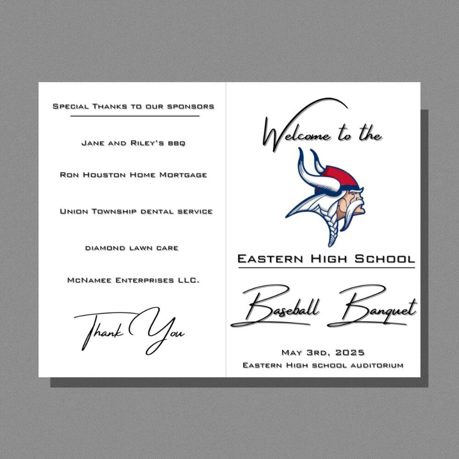 Multi-page Bi-fold Program Canva Template, Sports Team Program or ...