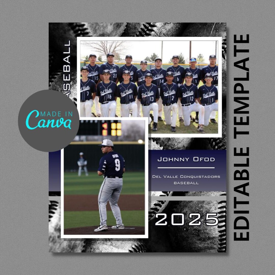 Baseball Memory Mate Canva Digital Template | 8.5" X 11" | Sports ...