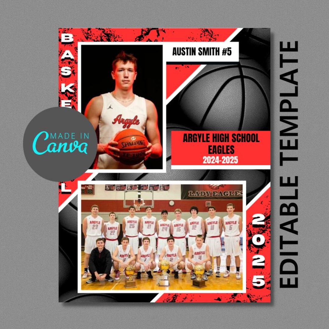 Basketball Memory Mate Canva Digital Template | 8.5" X 11" | Sports ...