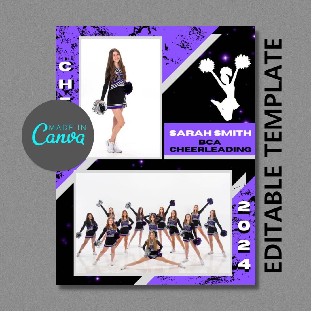 Cheerleading Memory Mate | Canva Digital Template | 8.5" X 11" | Sports ...