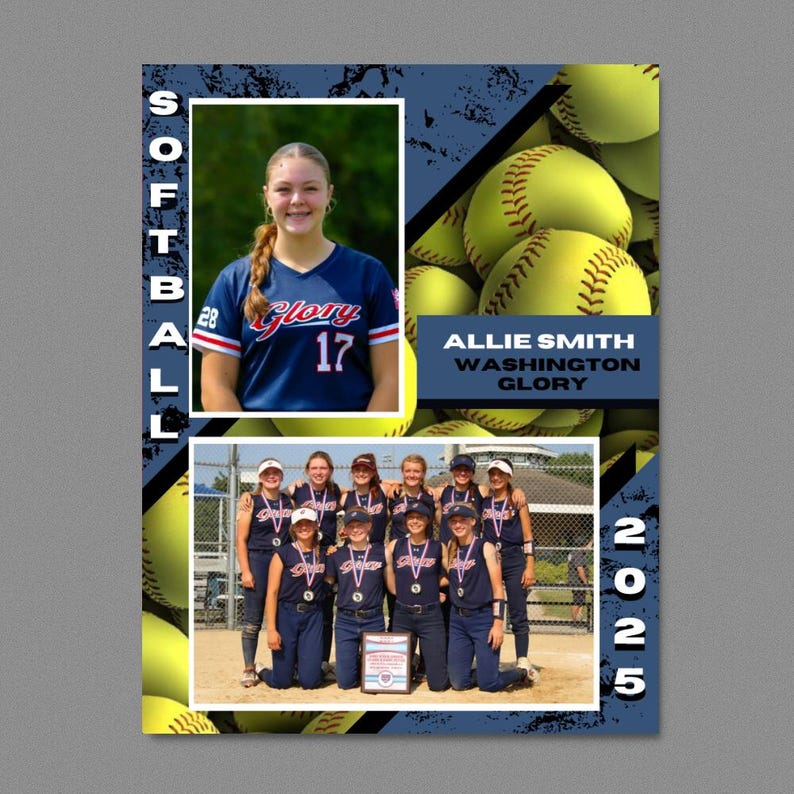 Softball Memory Mate | Canva Digital Template | 8.5" X 11" | Sports ...