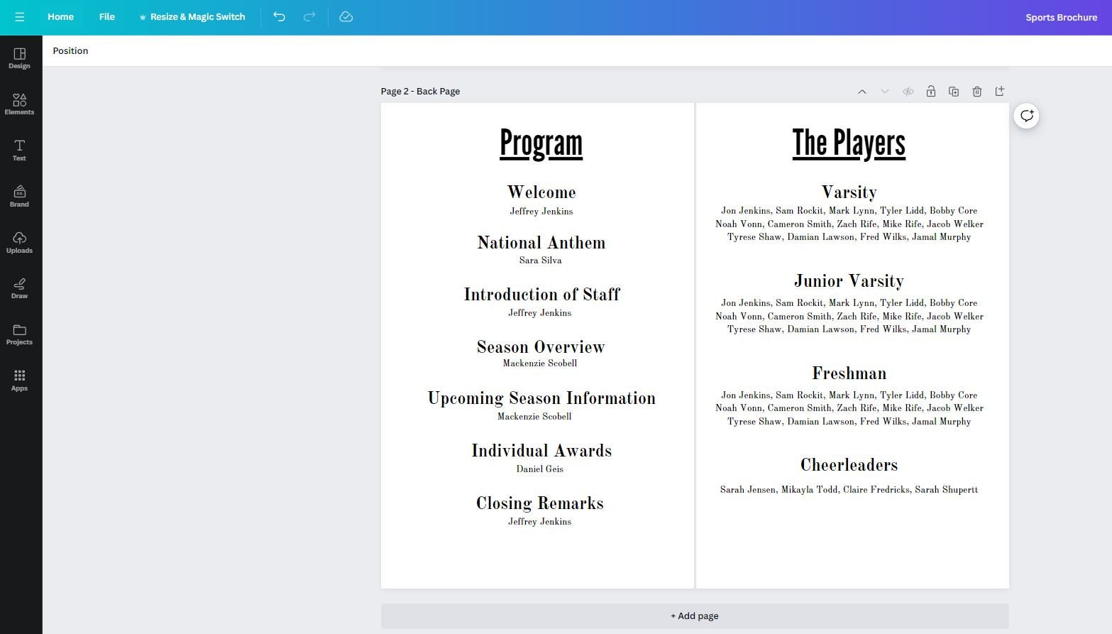 Sports Award Banquet Program Template, Editable Football Softball ...