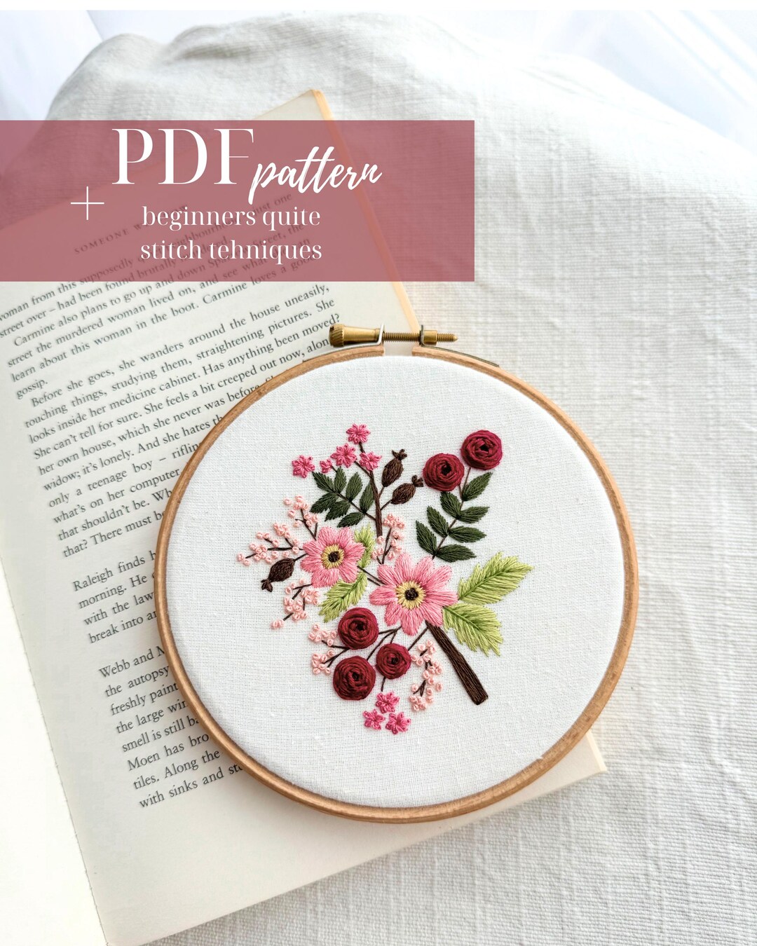 Wildflower Embroidery Pattern: Floral Hoop Art (PDF Download) - Etsy
