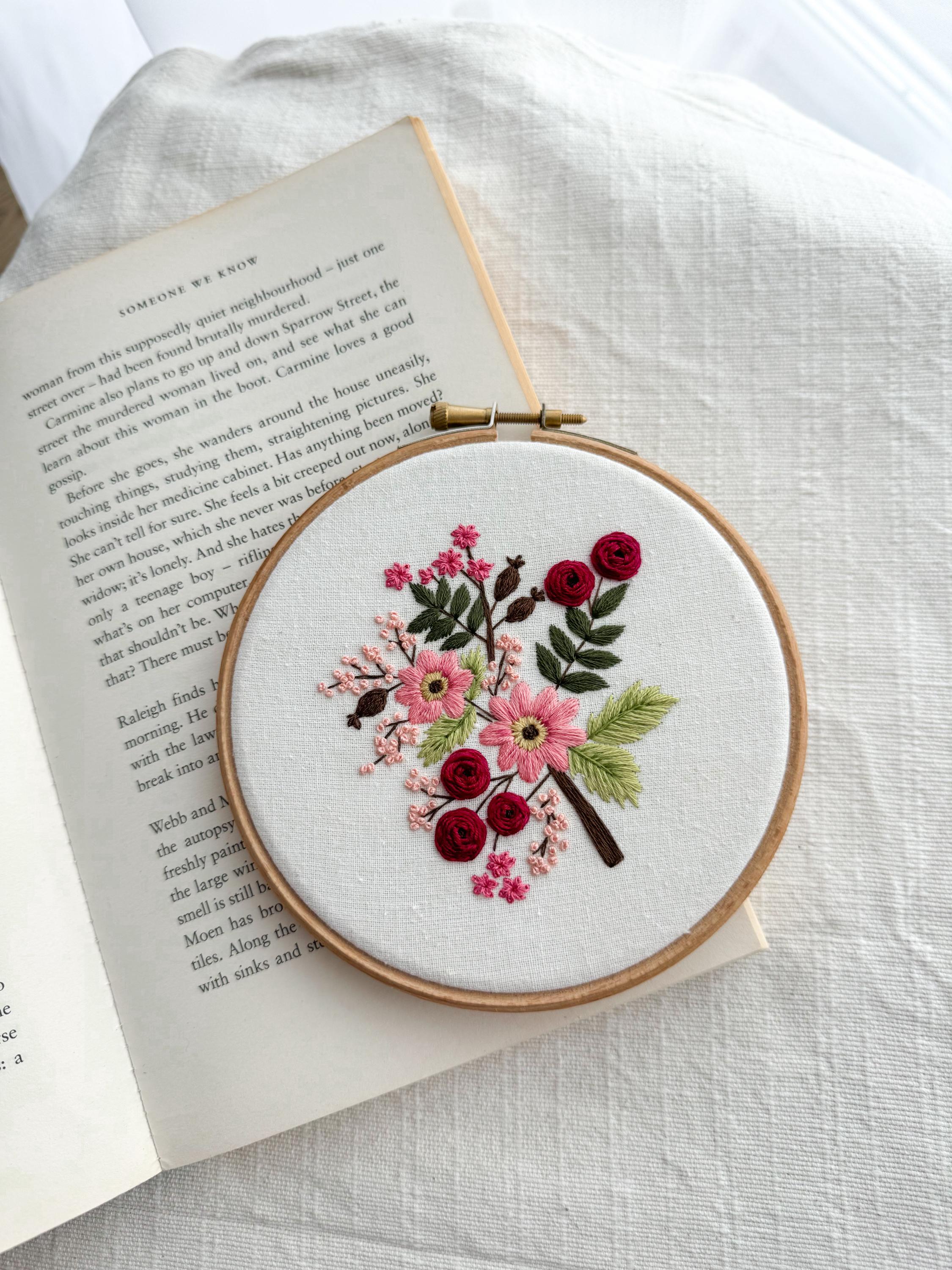 Floral Embroidery Pattern, Wildflowers Embroidery Hoop Art PDF, Digital ...
