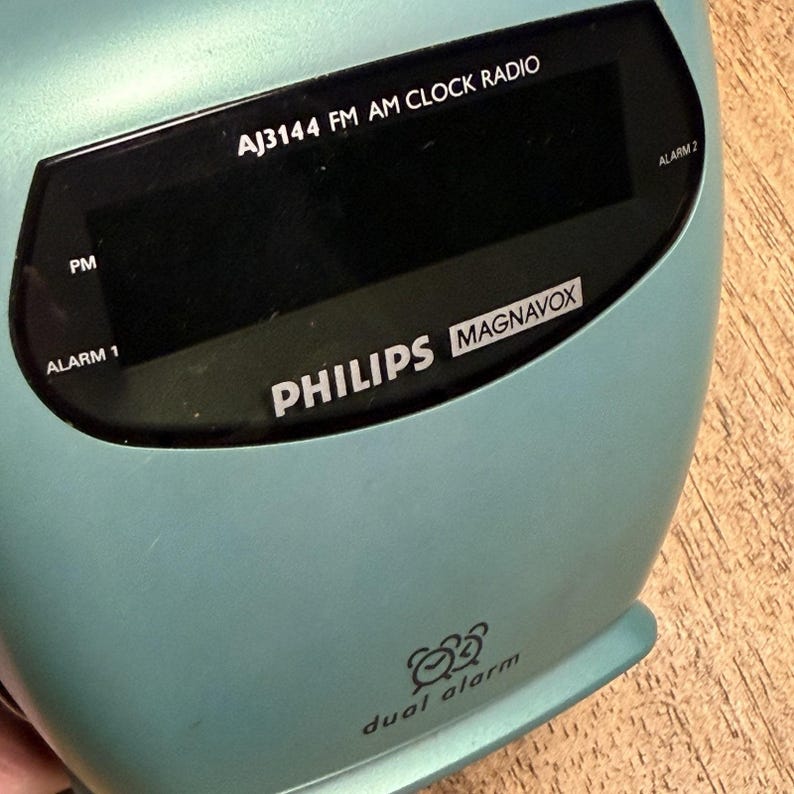 Vintage Philips Magnavox Dual Alarm Clock Radio AJ3145 FM AM Alarm ...