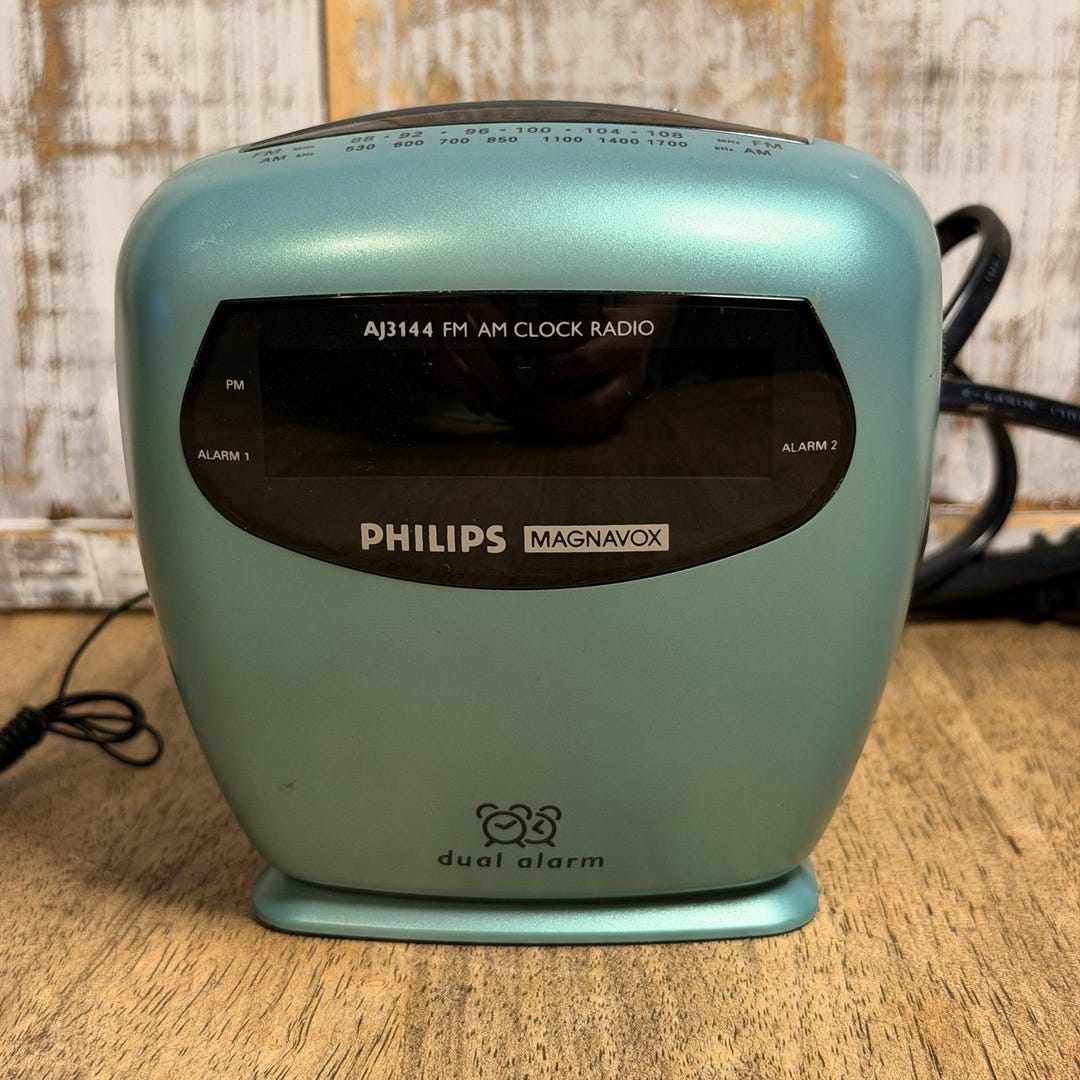 Vintage Philips Magnavox Dual Alarm Clock Radio AJ3145 FM AM Alarm ...