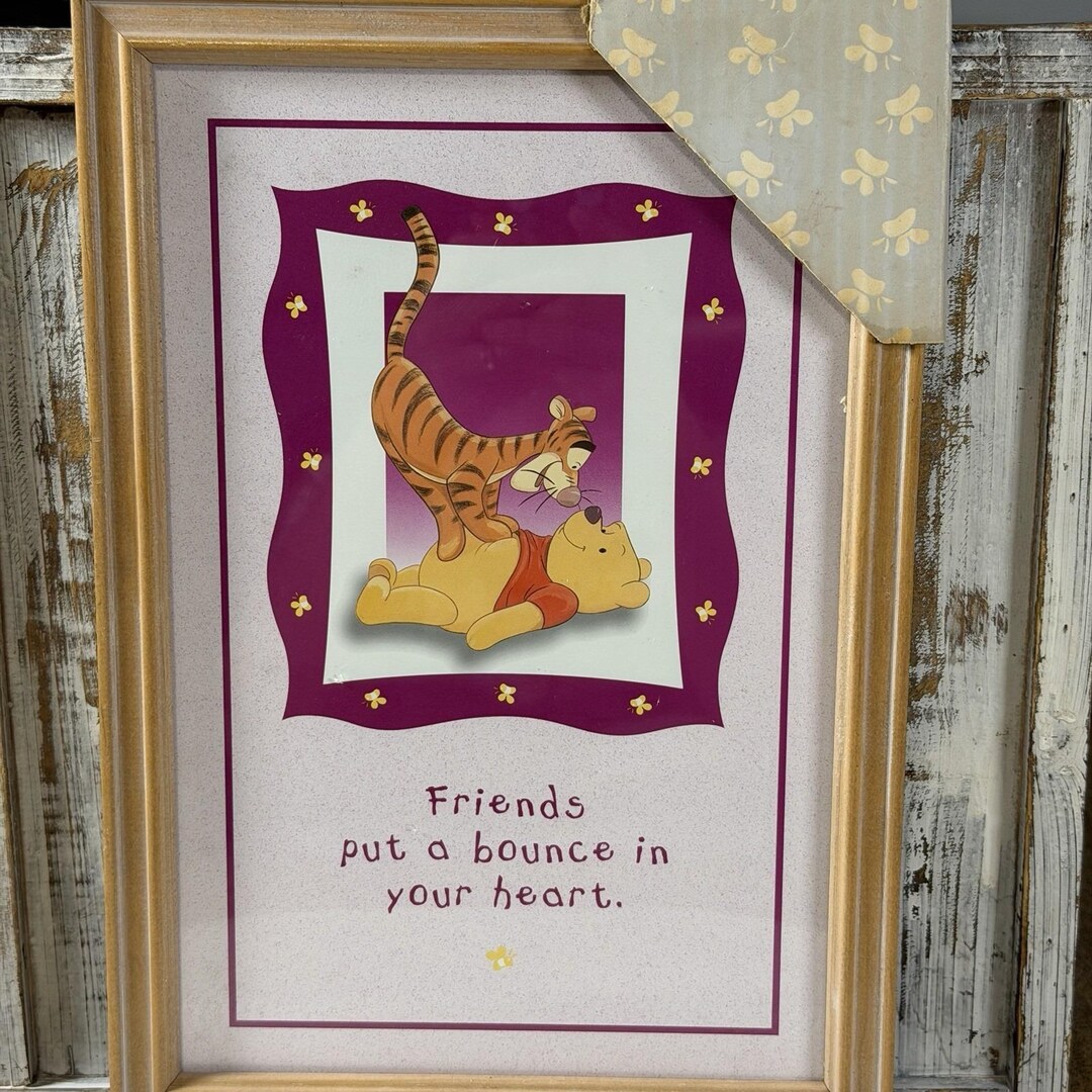 Disney Winnie the Pooh & Tigger Framed "friends Put A Bounce in Your ...
