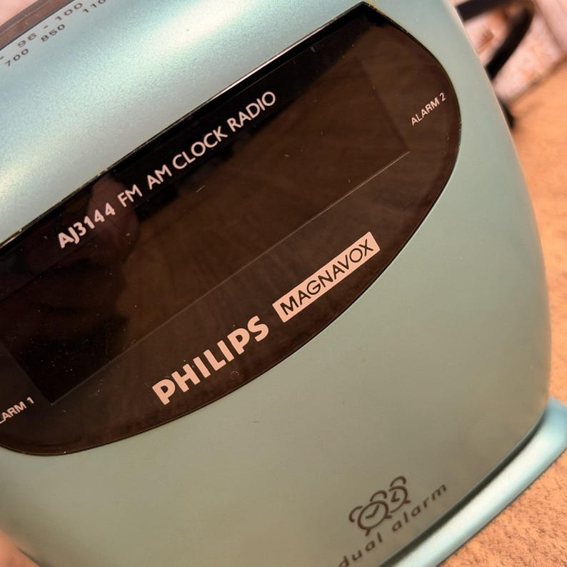 Vintage Philips Magnavox Dual Alarm Clock Radio AJ3145 FM AM Alarm ...