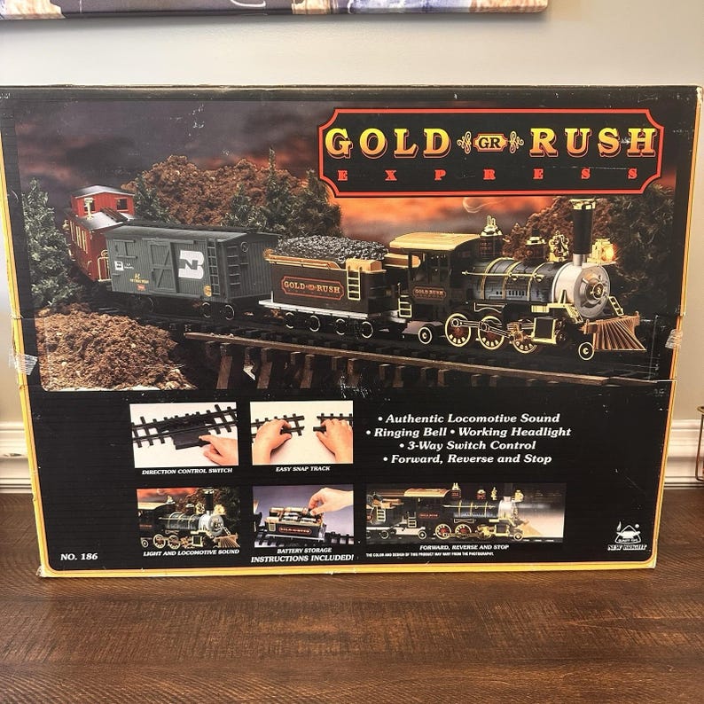 Vintage 1996 Gold Rush Express Train Set Number 186 in Box - Etsy