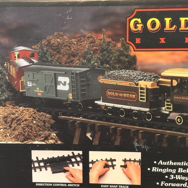 Vintage 1996 Gold Rush Express Train Set Number 186 in Box - Etsy