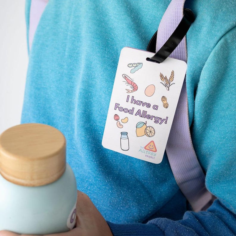 Personalized Food Allergy Alert Tag: PVC Rubber Medical ID for Kids - Etsy