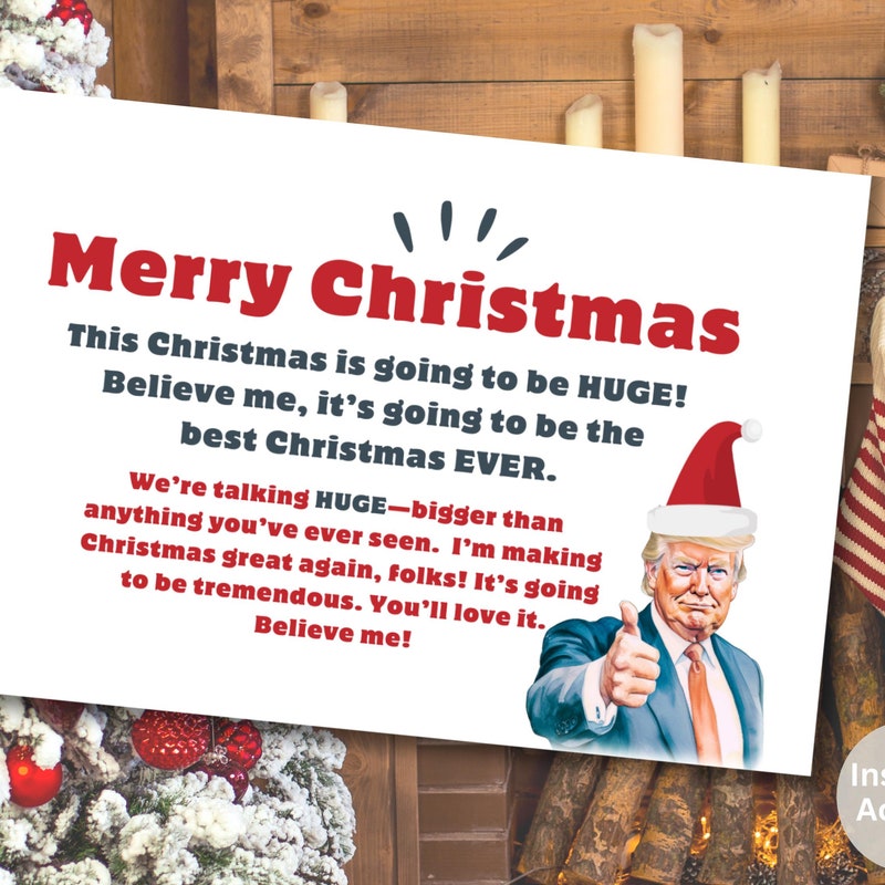 Trump Christmas Card - Etsy