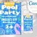 Pool Party Birthday Invite Template Summer Pool Party Text Invitation ...