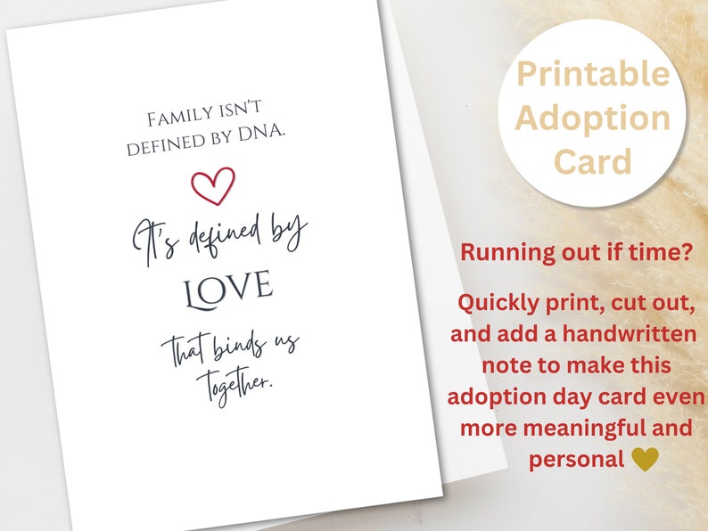 Printable Adoption Day Card Adoption Printable Gotcha Card Happy ...