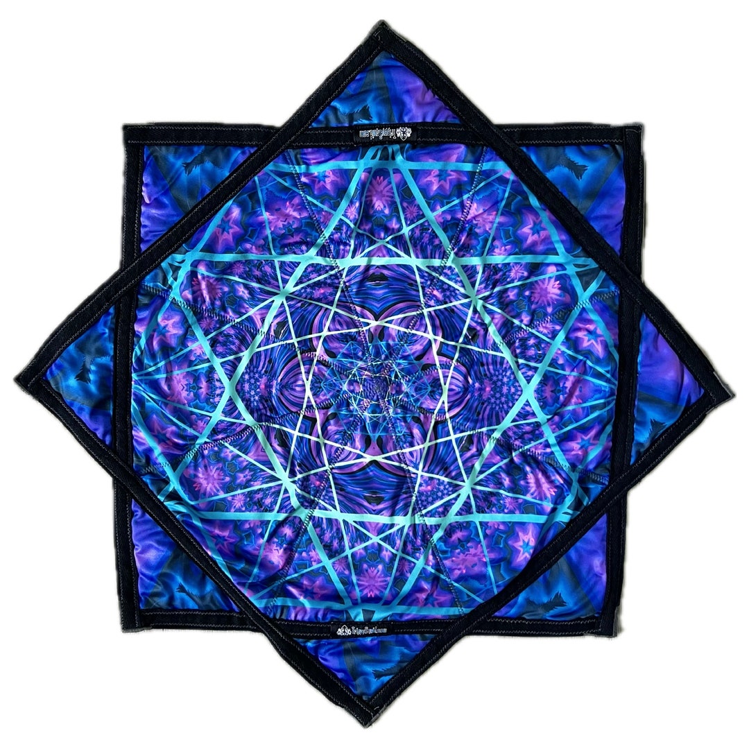 Trippy Squid Flowstar UV Reactive Sacred Geometry Purple/pink/green 2 ...