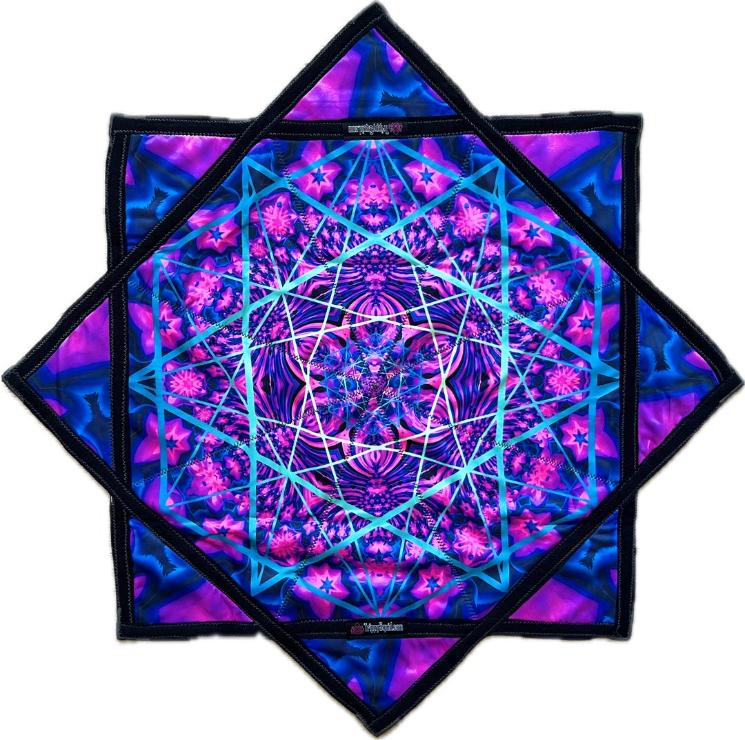 Trippy Squid Flowstar - "v2.0" UV Reactive Sacred Geometry Purple/pink ...