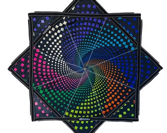 Trippy Squid Flowstar v2.0 UV Reactive Sacred Geometry Purple/pink ...