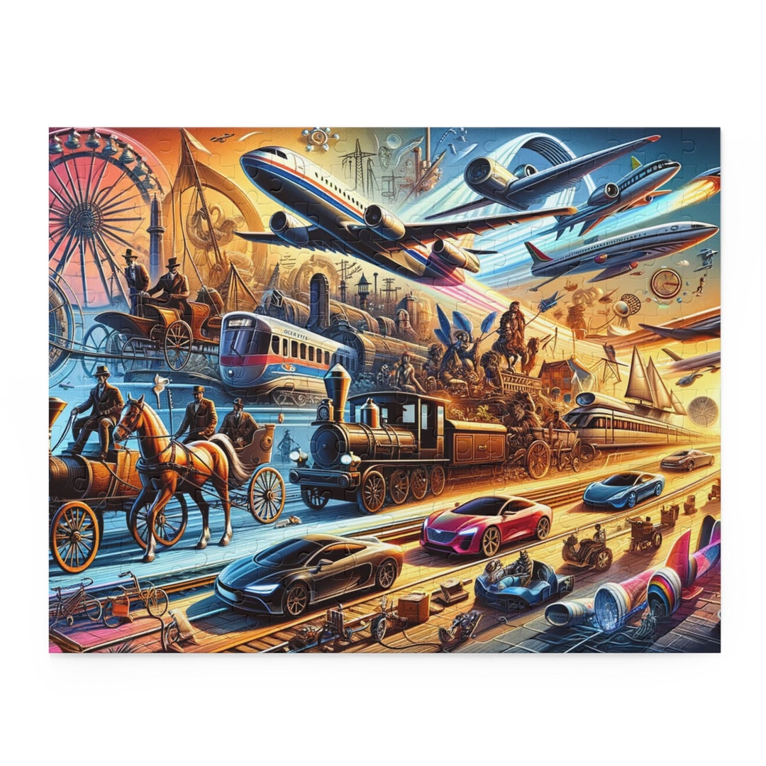 Journey Through Time: Wheels to Wings and Beyond Puzzle 120, 252, 500 ...
