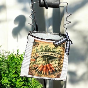 Garden Markers/rustic Farmhouse Metal Tin Pocket Garden Markers Decor ...