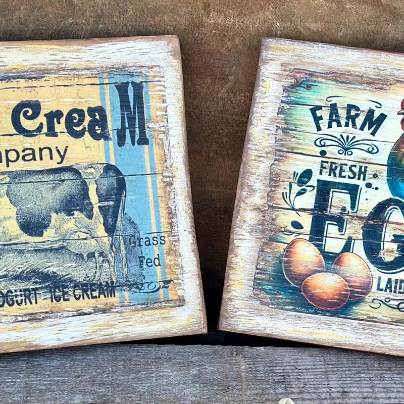 Vintage Dairy Sign - Etsy