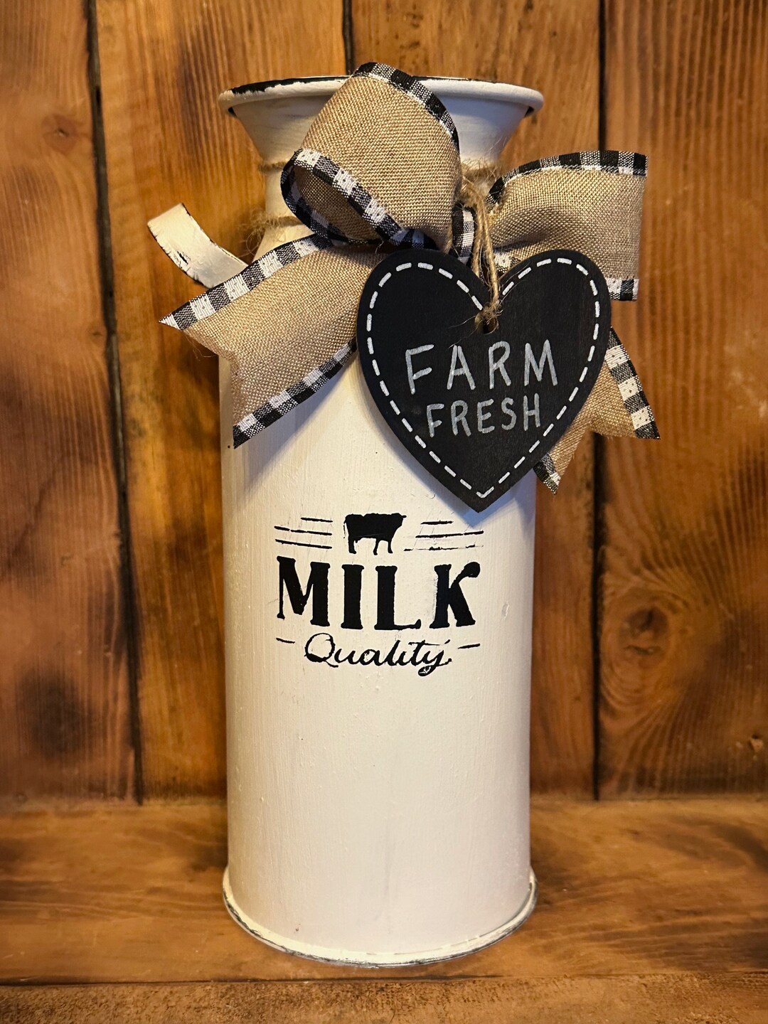Farmhouse Rustic Metal Milk Jug Decor - Etsy