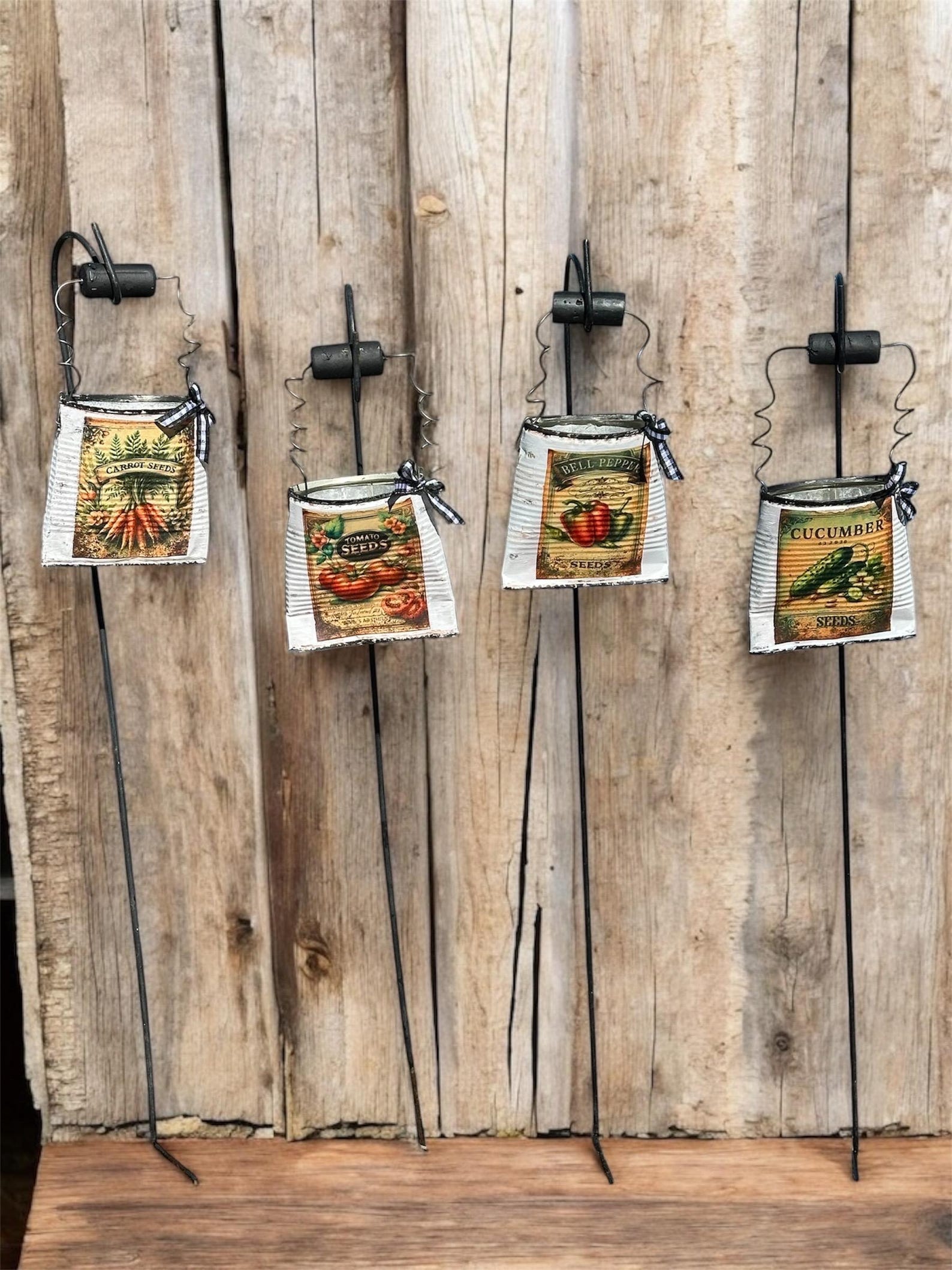 Garden Markers/rustic Farmhouse Metal Tin Pocket Garden Markers Decor ...