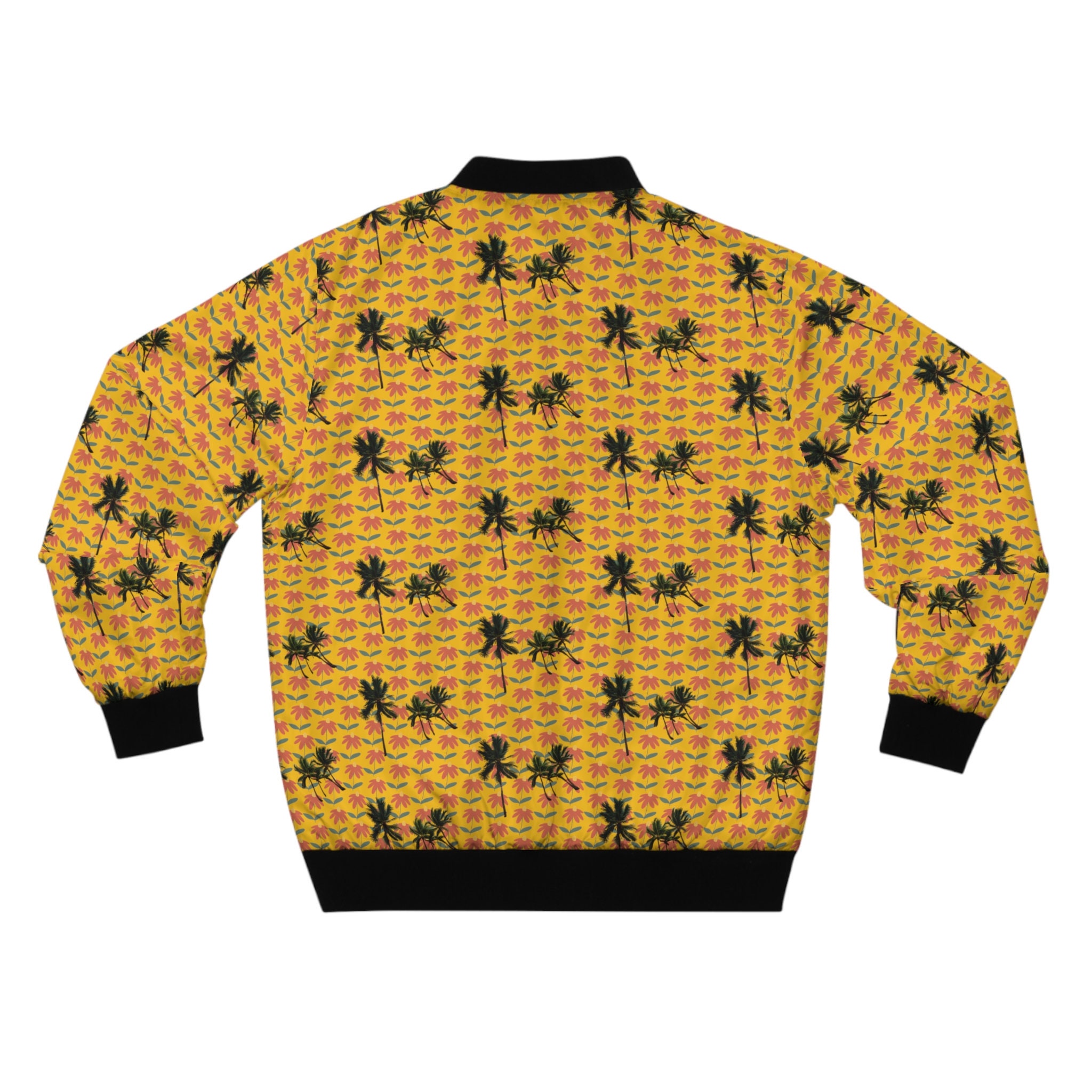 Palm Oasis Men's Bomber Jacket AOP Casual, With a Comfortable Fit ...