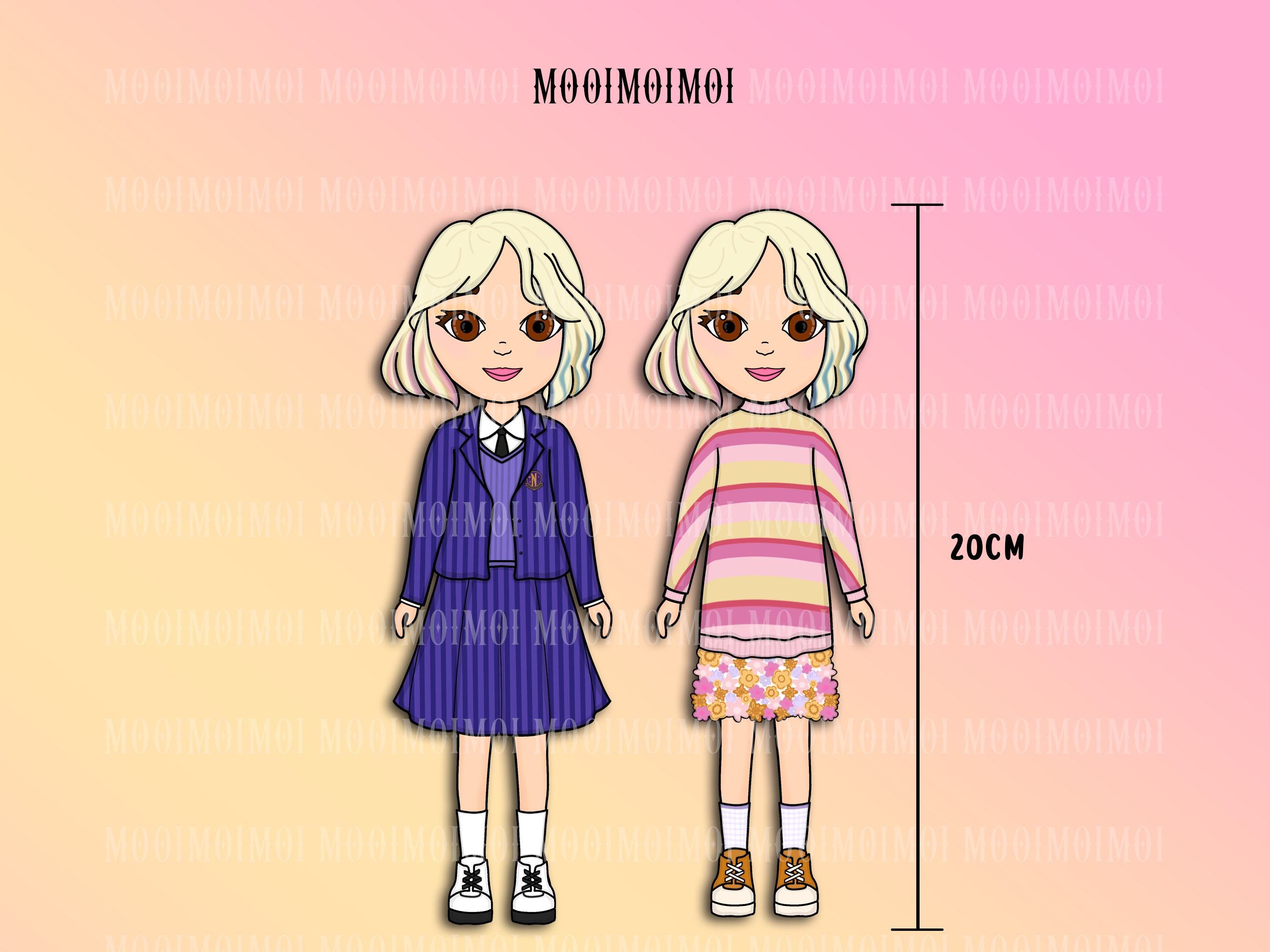 Printable ENID Dress up Paper Dolls Paper Play Crafts Handmade - Etsy