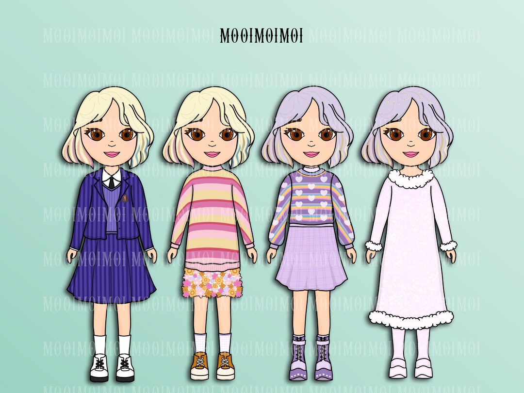 Printable ENID Dress up Paper Dolls Paper Play Crafts Handmade - Etsy