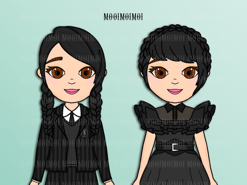 Printable WEDNESDAY Dress up Paper Doll Paper Play Crafts Handmade - Etsy