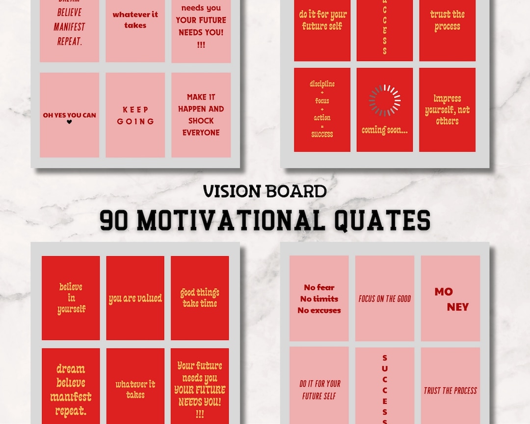 Printable Positive Cards, 2024 Printable Vision Board, Vision Board ...