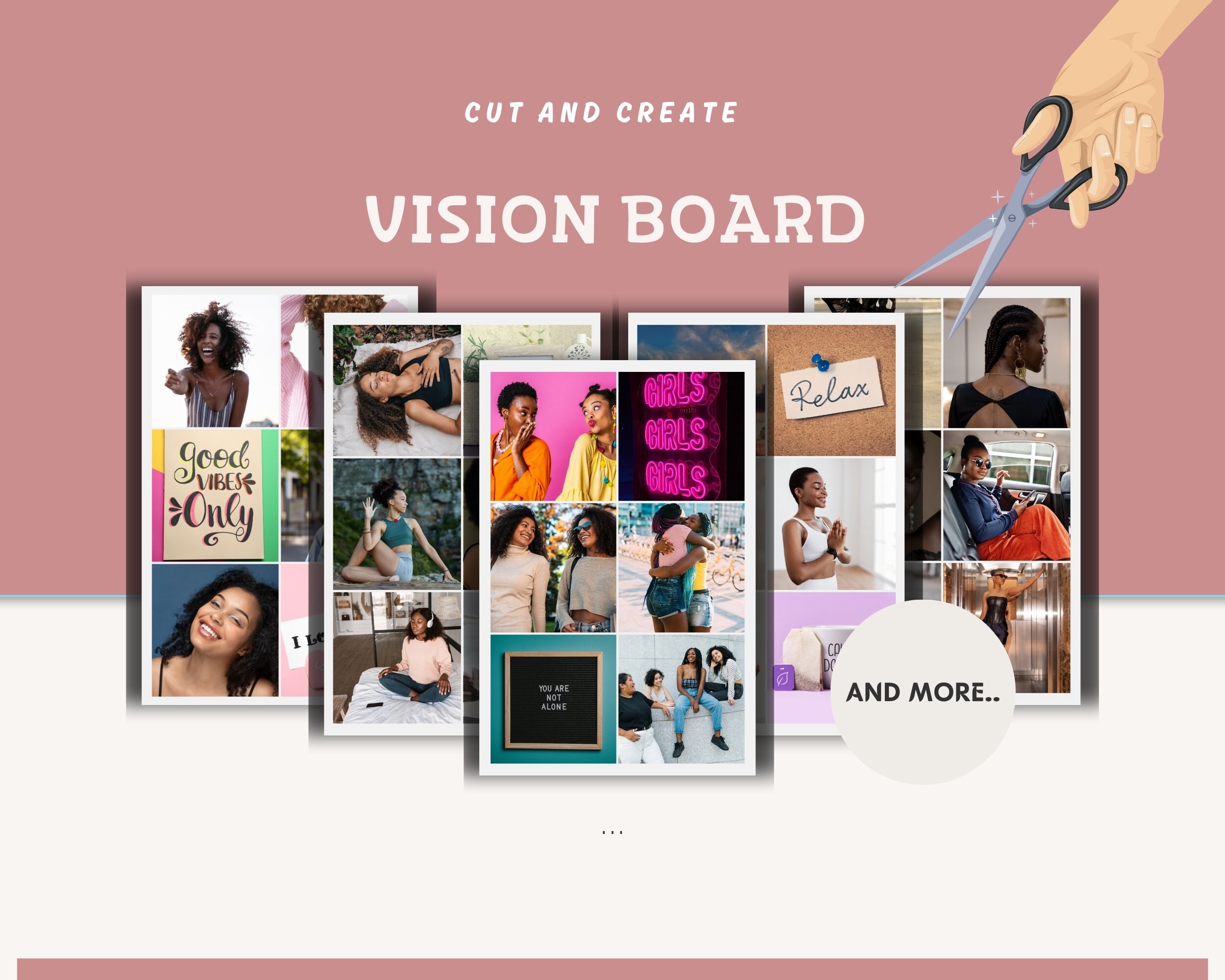 Vision Board Printables for Black Women,inspirational Quote Vision ...