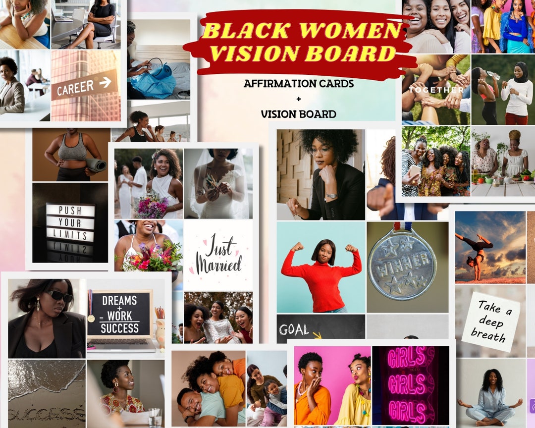 Vision Board Printables for Black Women,inspirational Quote Vision Board Printables - Black ...