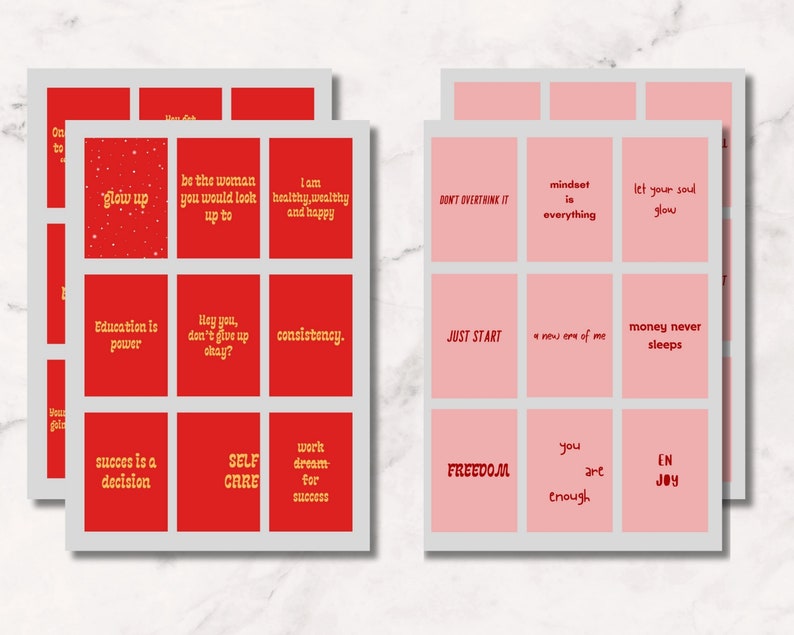 Printable Positive Cards, 2024 Printable Vision Board, Vision Board ...