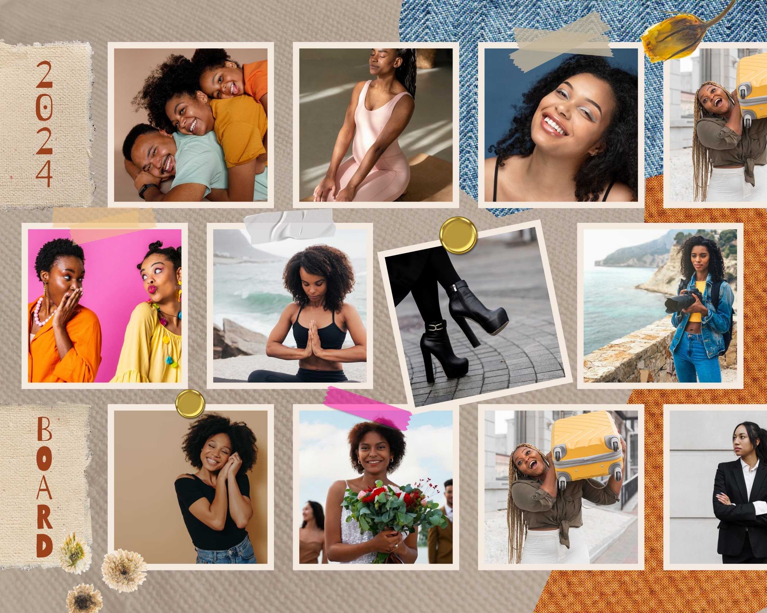 Vision Board Printables for Black Women,inspirational Quote Vision ...
