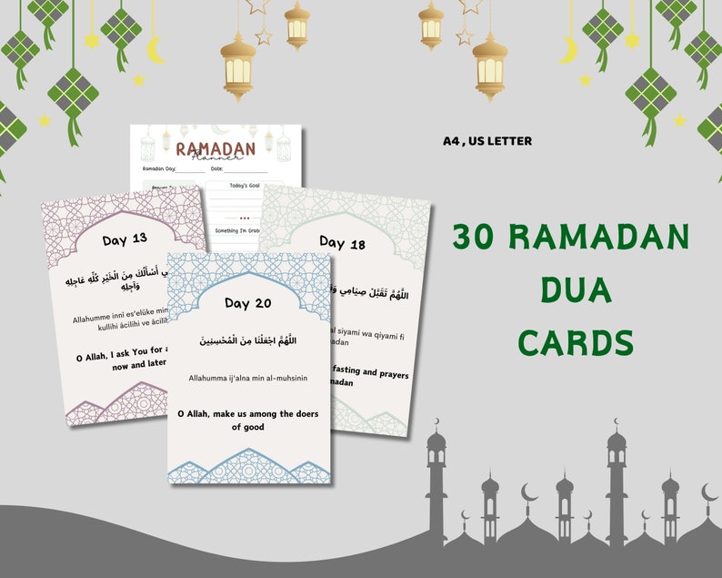 30 Ramadan Dua Cards, Dua Cards Download, Dua Cards for Ramadan, Dua ...