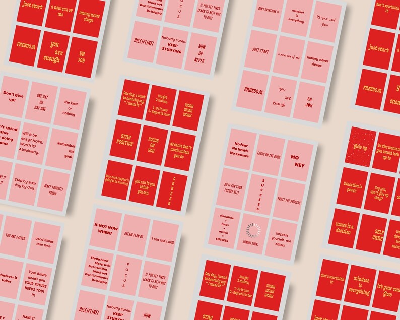 Printable Positive Cards, 2024 Printable Vision Board, Vision Board ...